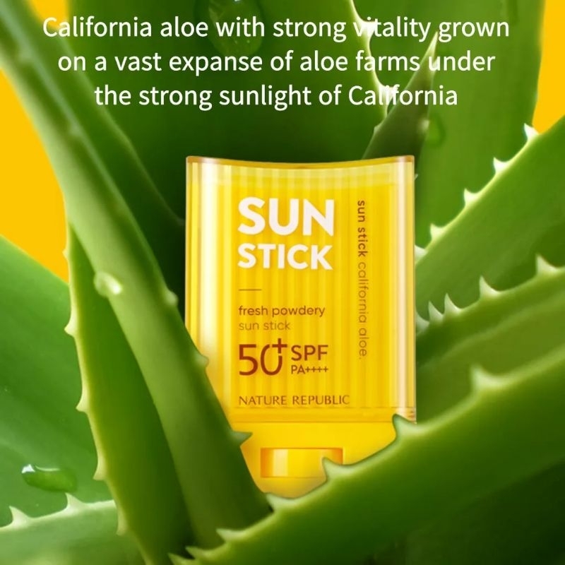 Nature Republic California Aloe Fresh Powdery Sun Stick SPF50 PA ...