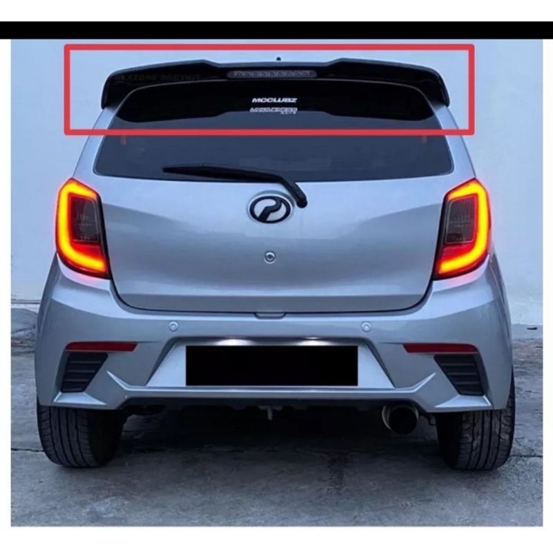 Perodua Axia Batman Spoiler With LED Fiberglass | Shopee Malaysia