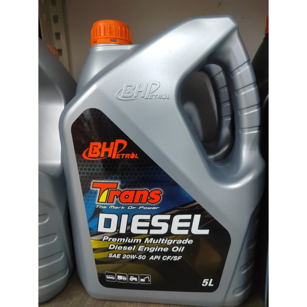 BHP Trans Diesel SAE 20W/50 Premium Multigrade Diesel Engine Oil 5LT ...