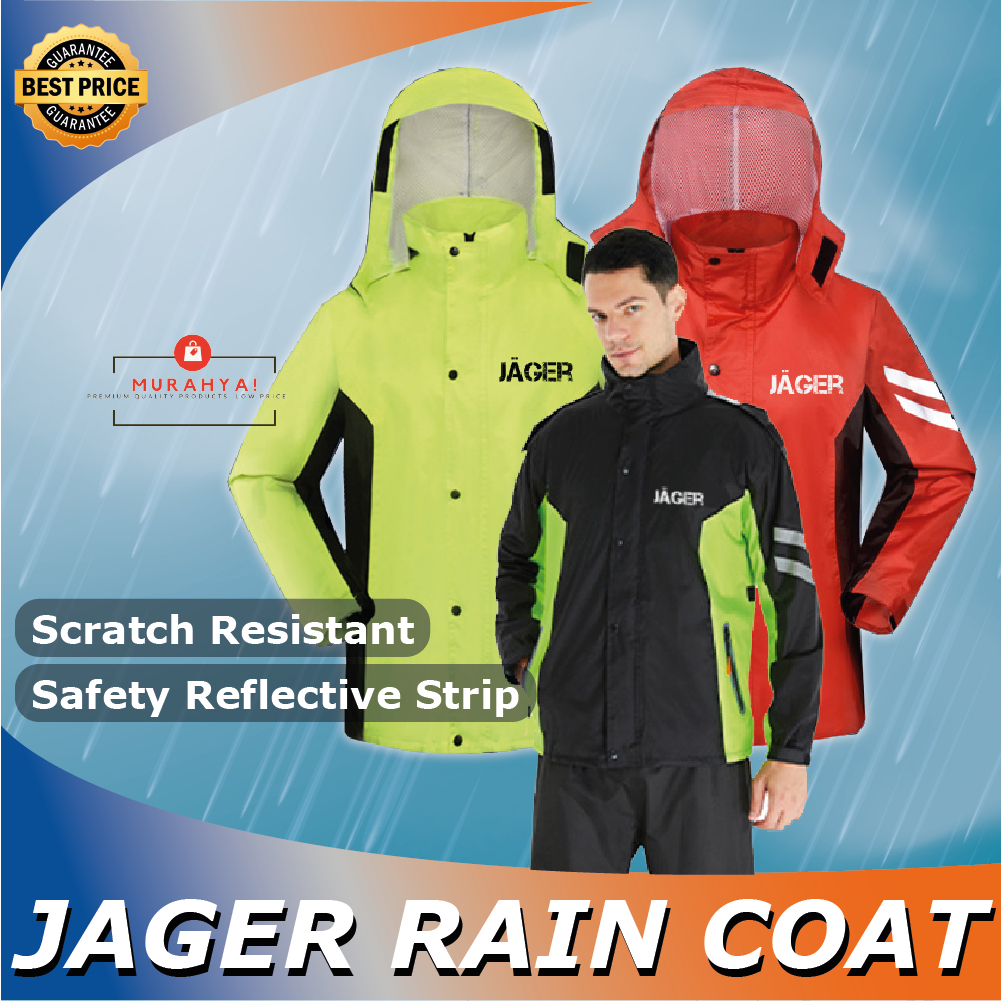 Baju Hujan Motorcycle JAGER Raincoat Waterproof Men Women raincoat ...