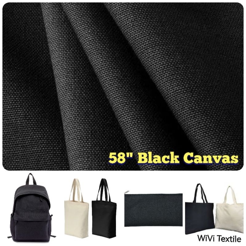 12oz Cotton Canvas 58" (100% Cotton) / Kain Kanvas - per meter | Shopee ...