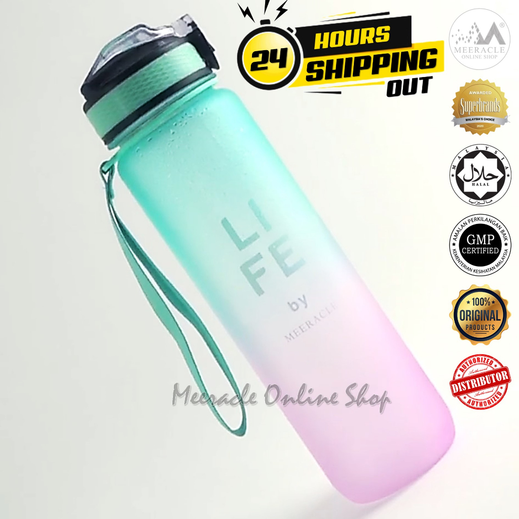 💯 MEERACLE LIFE Bottle Limited Edition 1 Liter Botol Air Premium Untuk ...