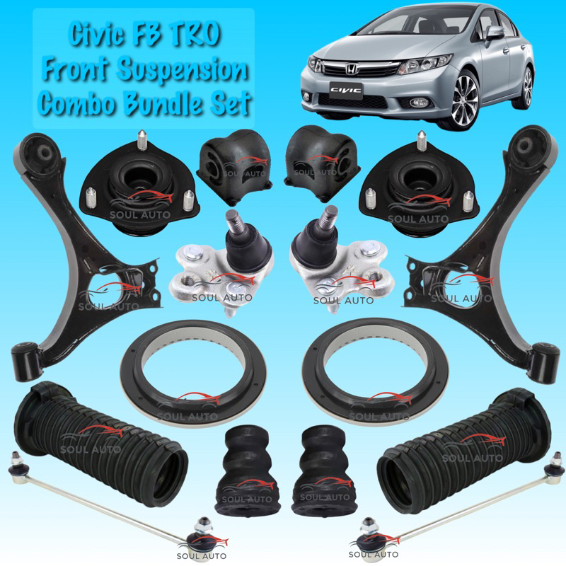 ALL IN ONE Honda Civic FB TRO Front Suspension Bundle Combo Kit Set (16 ...