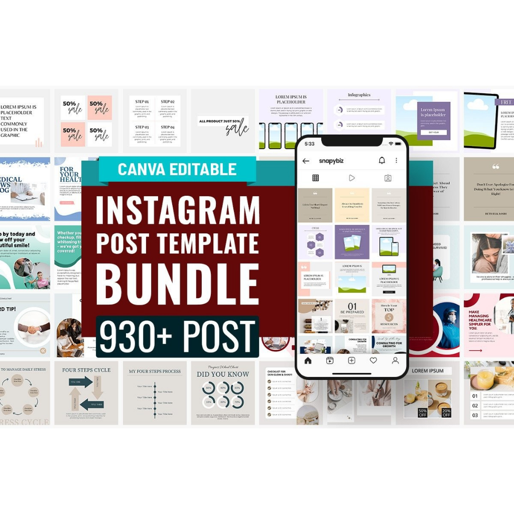 930+ Instagram Post Template Bundle | Canva Template Bundle | | Shopee ...