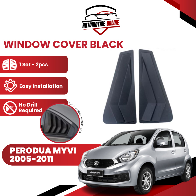 Perodua Myvi 2005-2011 Mustang Window Cover /Rear Window Side Louver ...