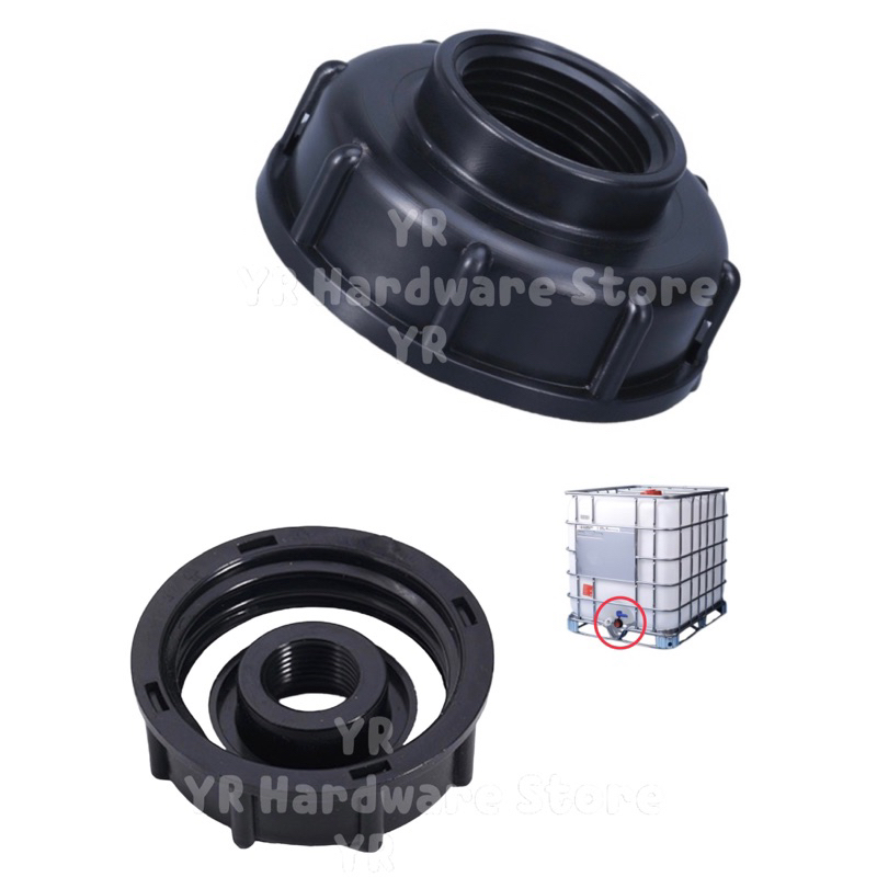IBC Tank Adapter Connector 60mm x 1” Connectors 1000L IBC Tank Valve ...