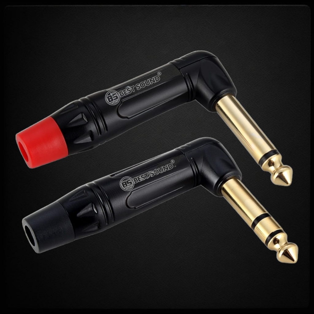High Quality 6.35MM L Type Gold Plated Copper Stereo Plug ( 1 Unit ...