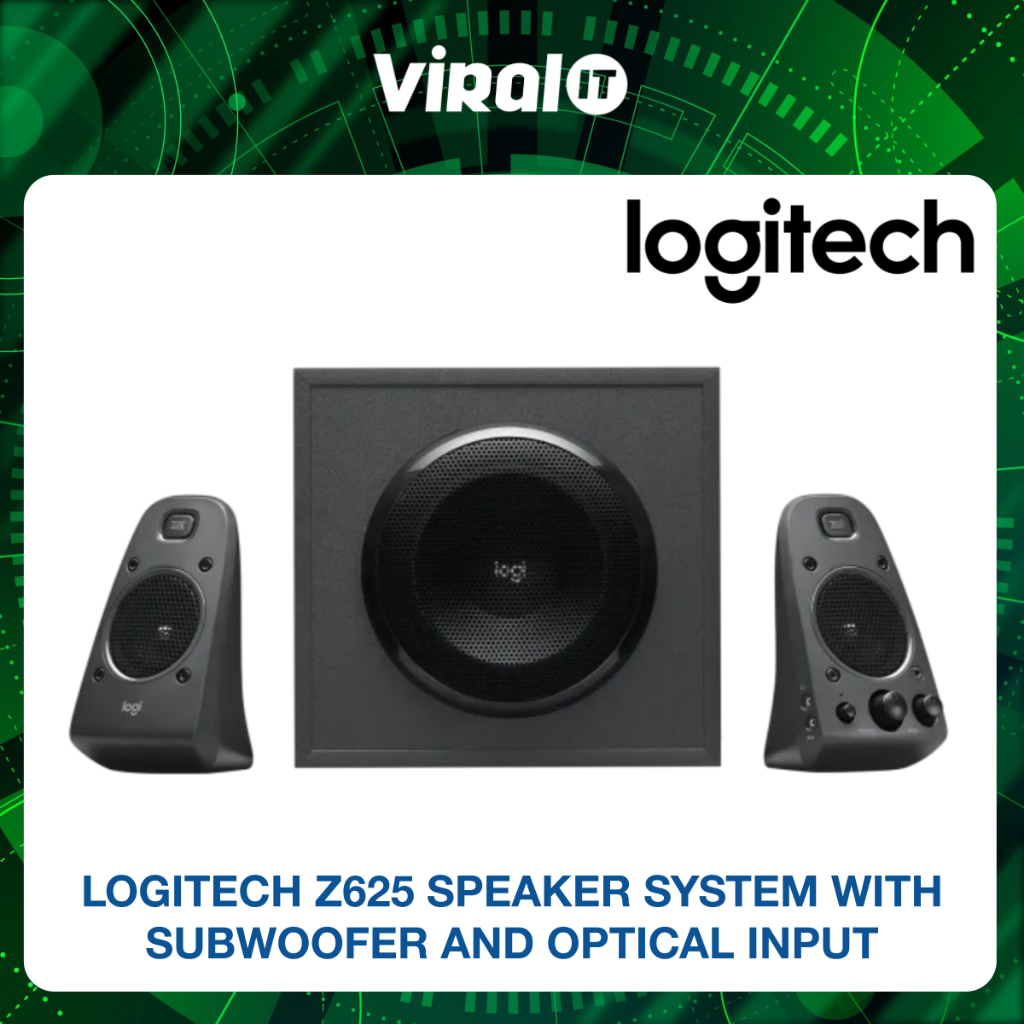 LOGITECH Z625 SPEAKER SYSTEM WITH SUBWOOFER AND OPTICAL INPUT (980-001297) | Shopee Malaysia