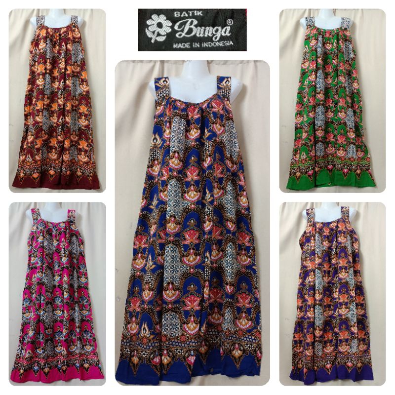 B11 (Size 2XL) (Bunga) Baju Tidur Batik/Baju Batik | Batik Night Dress ...