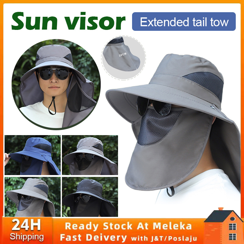 🛵Outdoor Windproof Sun Hat Hiking Hat Full Face Cover Protection ...