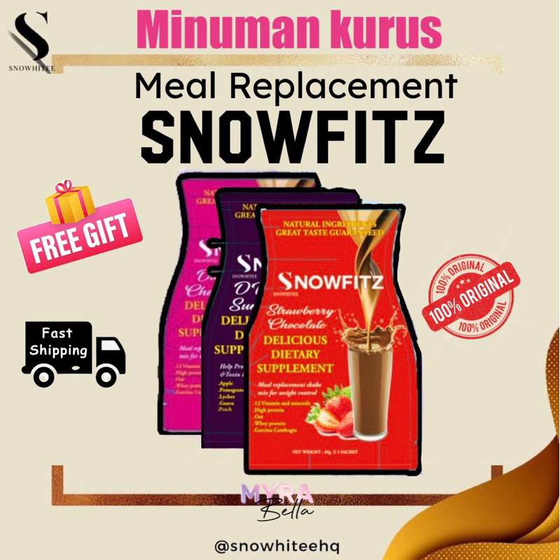 Snowfitz minuman kurus mengawal selera makan, turun berat ideal, meal ...