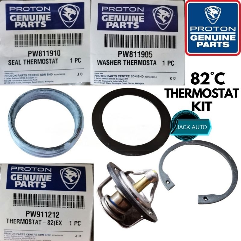 Proton Genuine Thermostat Kit Set Seal Oring Clip 82°C PW911212 Gen2 ...