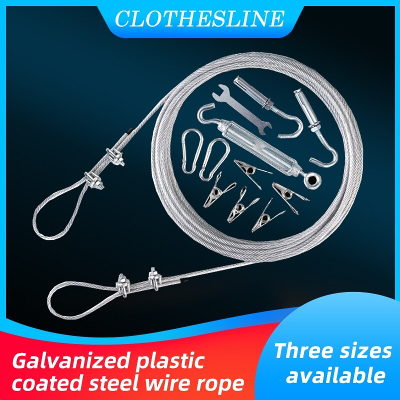 Clothesline drying quilt outdoor stainless steel plastic-coated steel ...