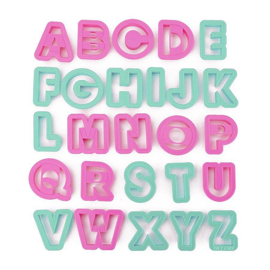 New Set BIG Alphabet Letter Font Plastic Cookie Cutter Fondant Tool ...