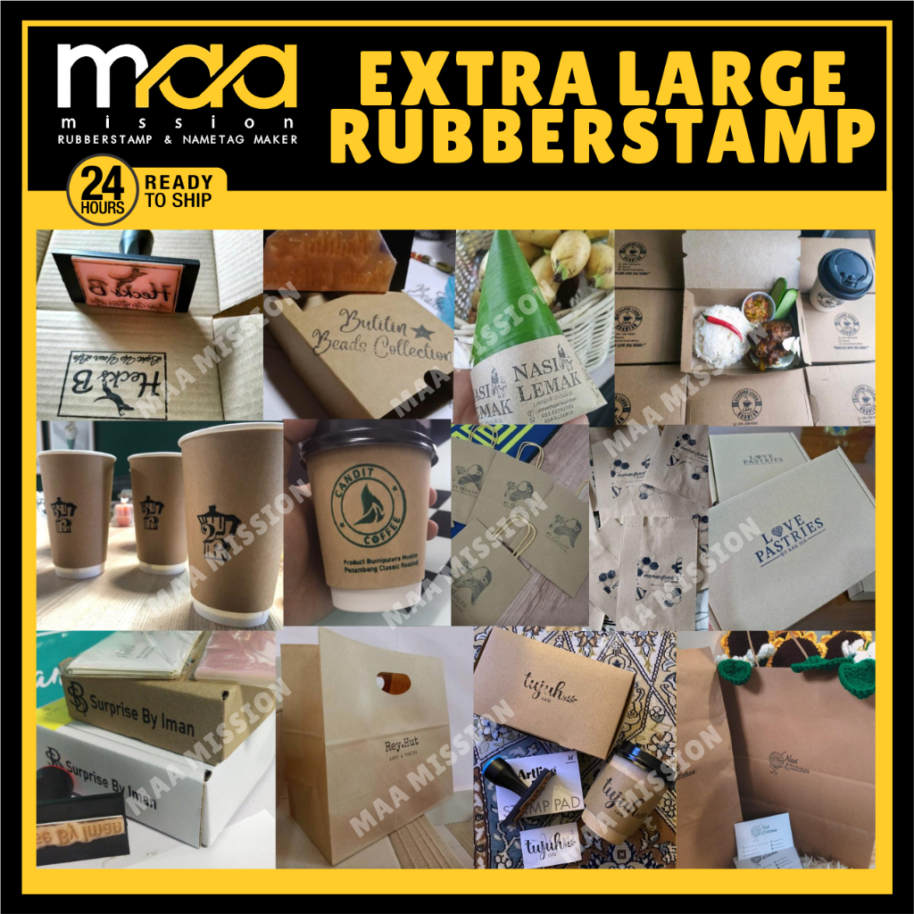 EXTRA Large Size Custom Made polymer Rubber stamp (fast shipping ...