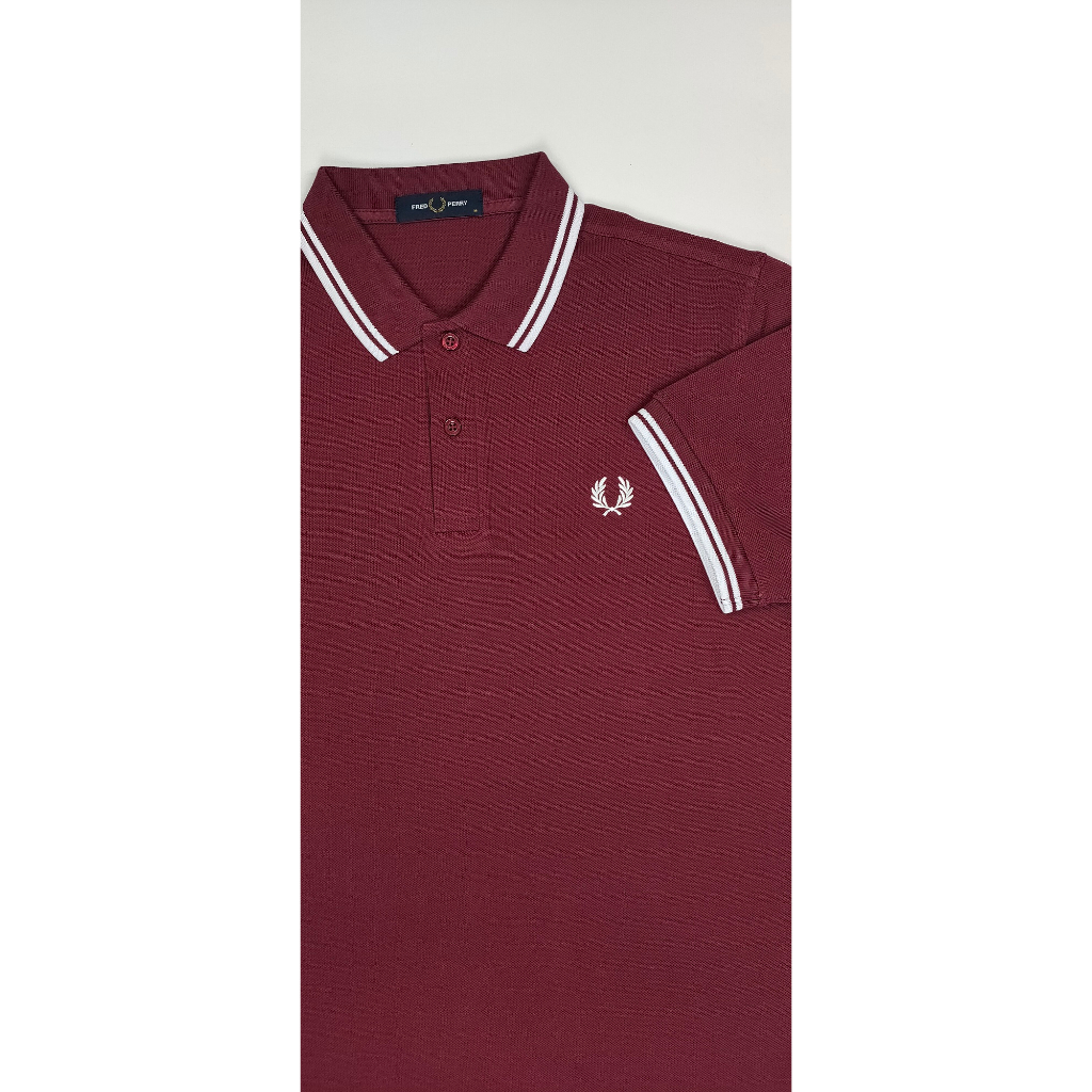 100% original Fred Perry Polo Shirt Maroon | Shopee Malaysia