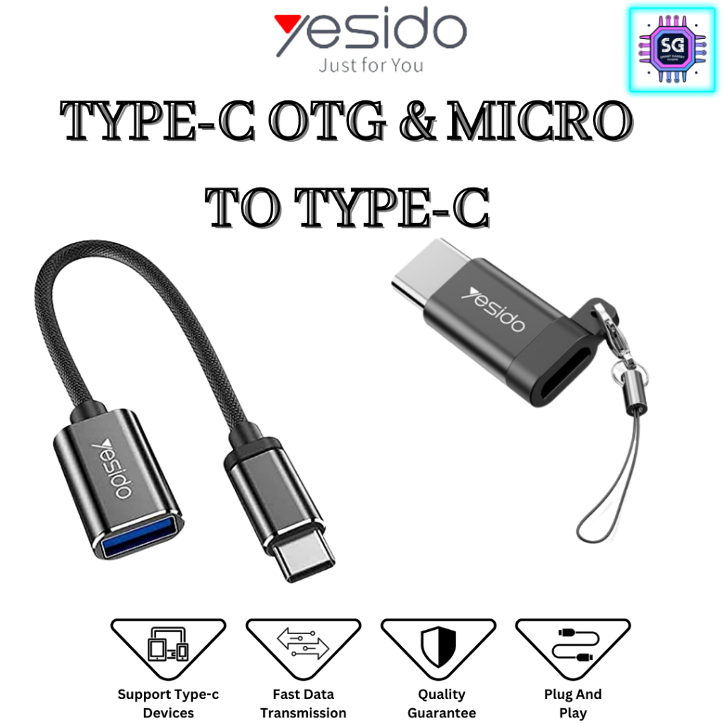 Yesido Converter Type-c To OTG & Micro To Type-C | Shopee Malaysia