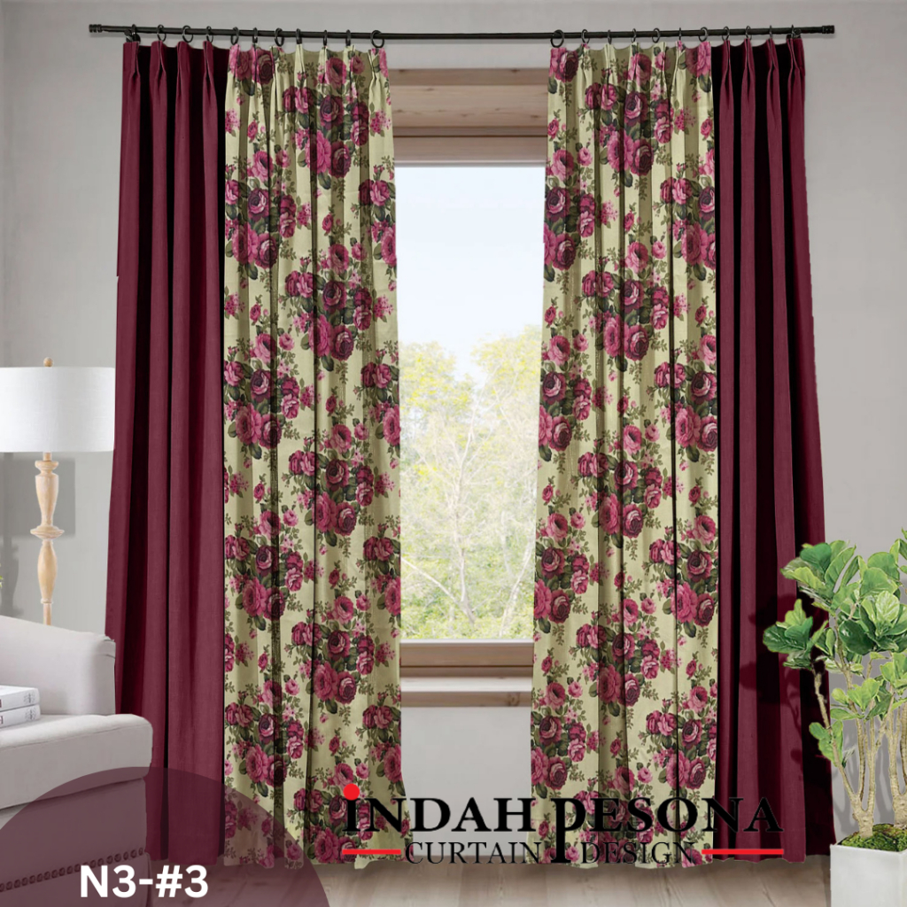 #1 N Series + Iris - 𝐇𝐨𝐨𝐤 𝐓𝐲𝐩𝐞! Mix Curtain Langsir Bunga & Iris Mix ...