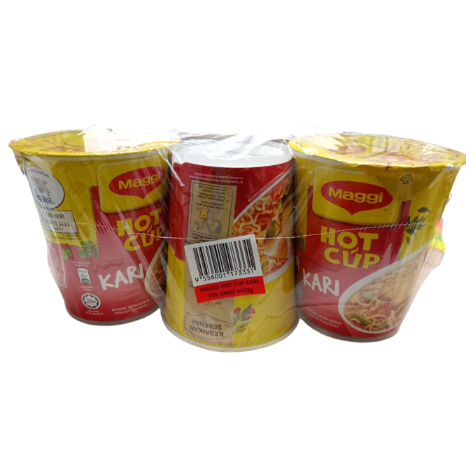 MAGGI Hot Cup Kari 6x58gm (Expired Date:30/11/2023) | Shopee Malaysia