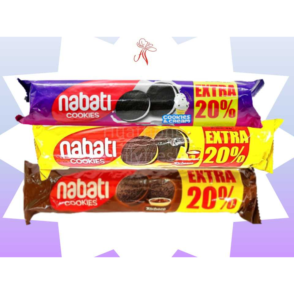 Nabati Cookies Extra 20% 112g Cookie and Cream/Richeese/Richoco ...