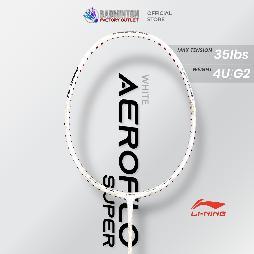 LI-Ning Flame Aeroflo Super Badminton Racket - White 4UG2 | Shopee Malaysia