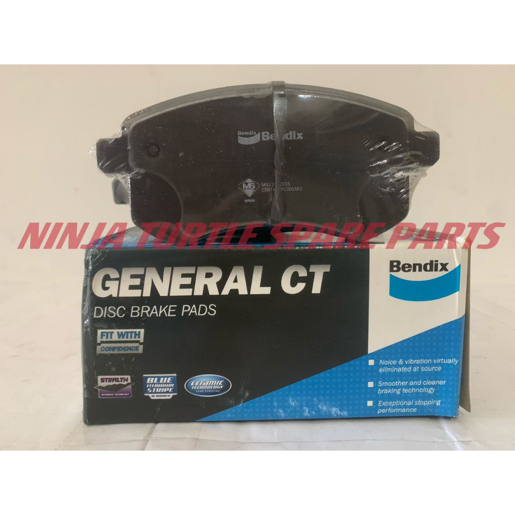 FRONT BRAKE PAD SET Proton Exora CPS ( NON TURBO ) / Preve / Suprima S Disc Brake Pad - BENDIX ...