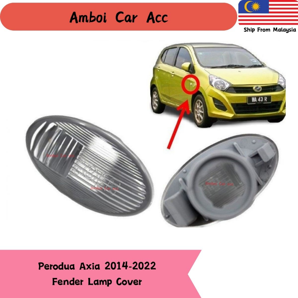 Perodua Axia All Model Side Fender Lamp / Side Signal Lamp | Shopee ...