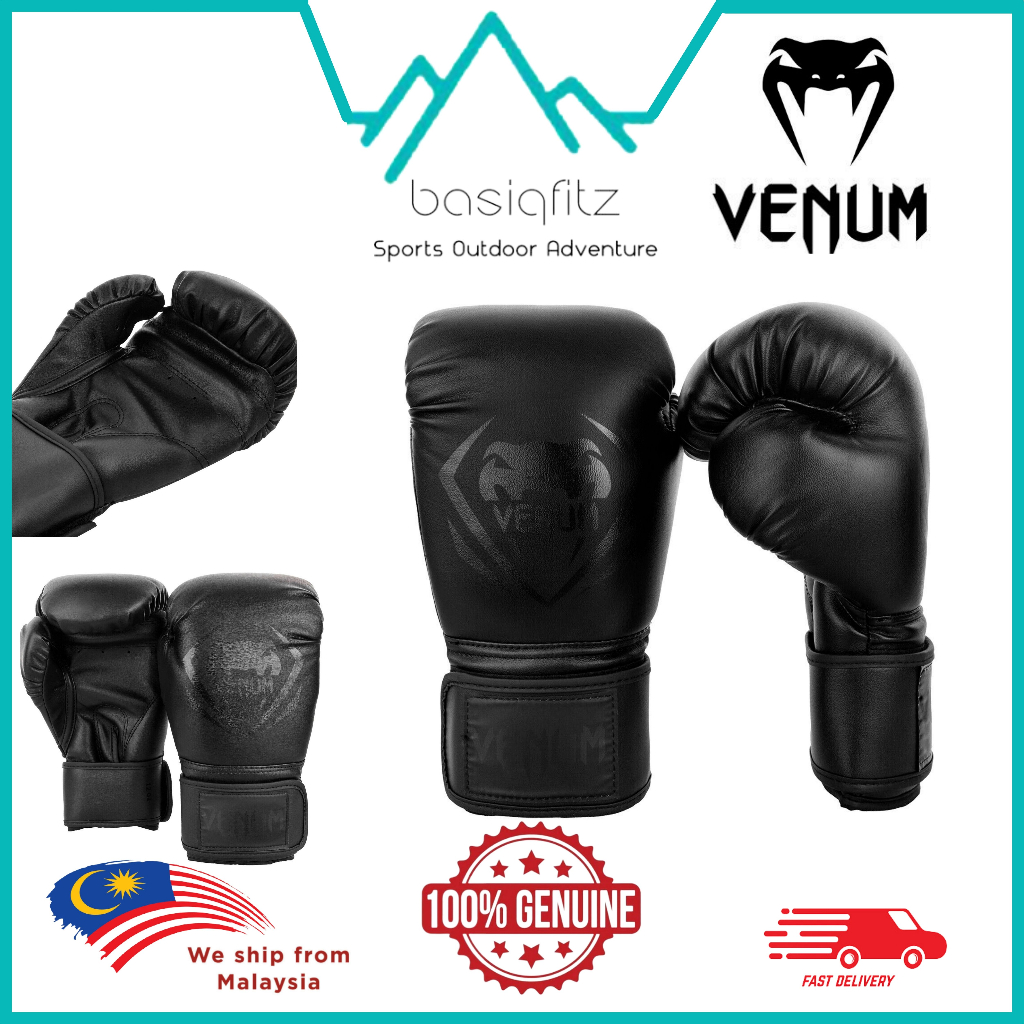 [Genuine] Venum Contender Boxing Gloves - Black MMA Sparring Training ...