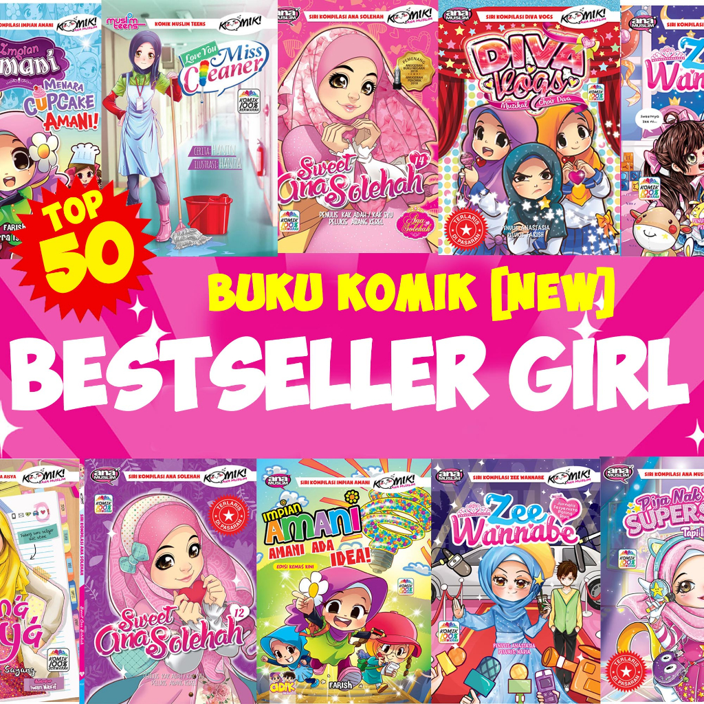 50 Komik NEW Perempuan [BAHARU] Ana Muslim Kanak-kanak Girl (Ana ...