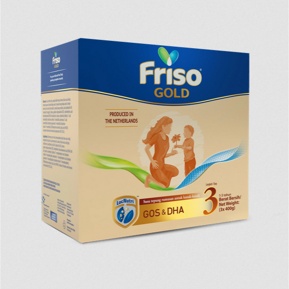 FRISO GOLD SUSU TEPUNG KANAK-KANAK LANGKAH 3 3 TAHUN KE ATAS GOS&DHA ...