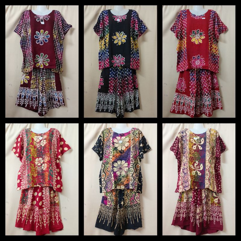 LSET (Size 2XL) (Pasang/Set) (Lentera) Baju Tidur Batik / Batik Pyjamas ...