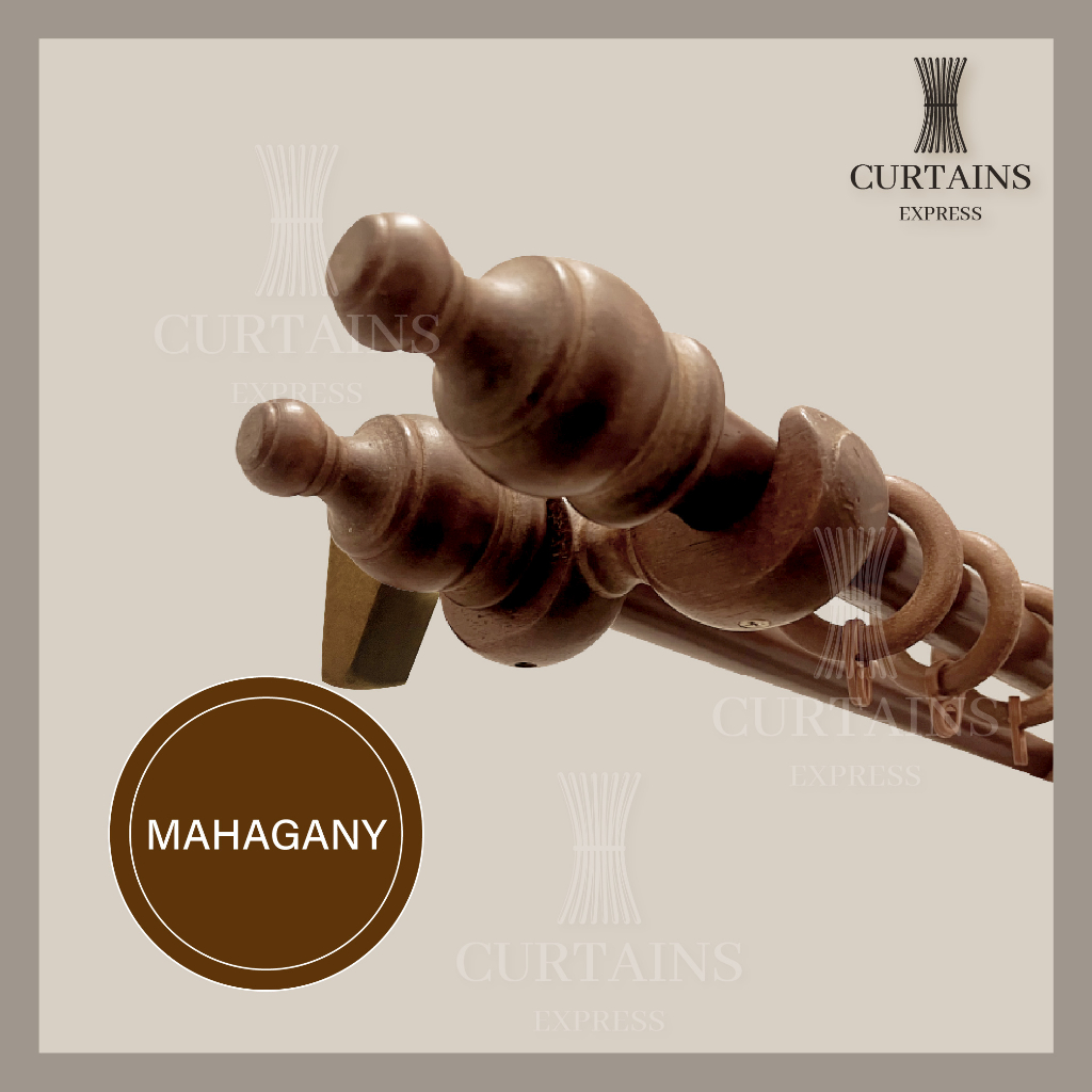 Curtain Rod Double / Kayu Langsir / Double Curtain Rod / Wooden Rod ...