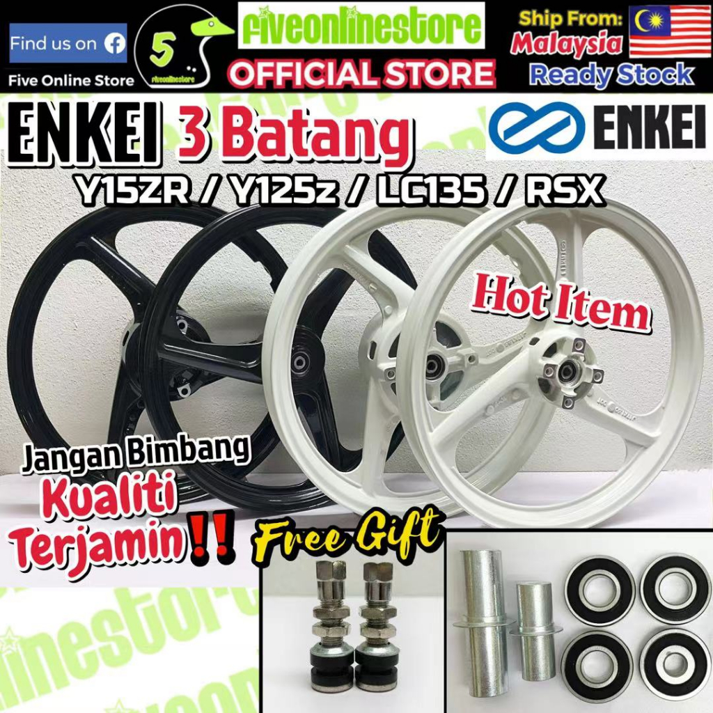 3 Batang ENKEI Sport Rim With Disc YAMAHA Y125 LC135 125Z 125ZR LC Y15ZR LAGENDA Y15 RS150 RSX ...