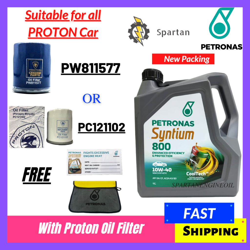 Petronas Syntium 800 10W40 Semi Synthetic SN/CF Engine Oil (4L ...