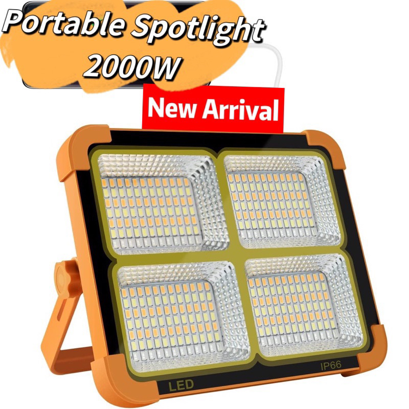 20000W Portable Solar Flood Light LED Camping Tent Light Rechargeable ...