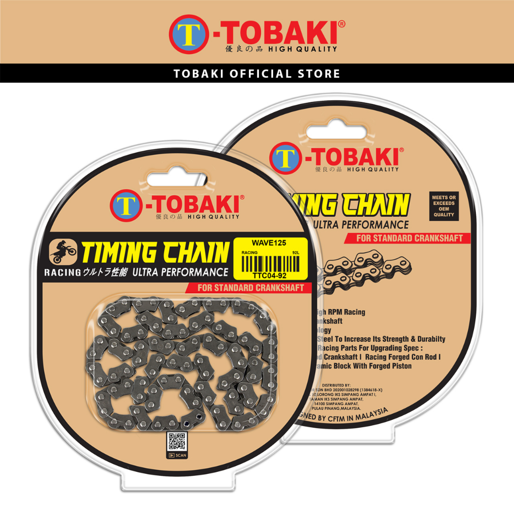 TOBAKI RACING TIMING CHAIN - WAVE125 92L(STD) | 94L | Shopee Malaysia