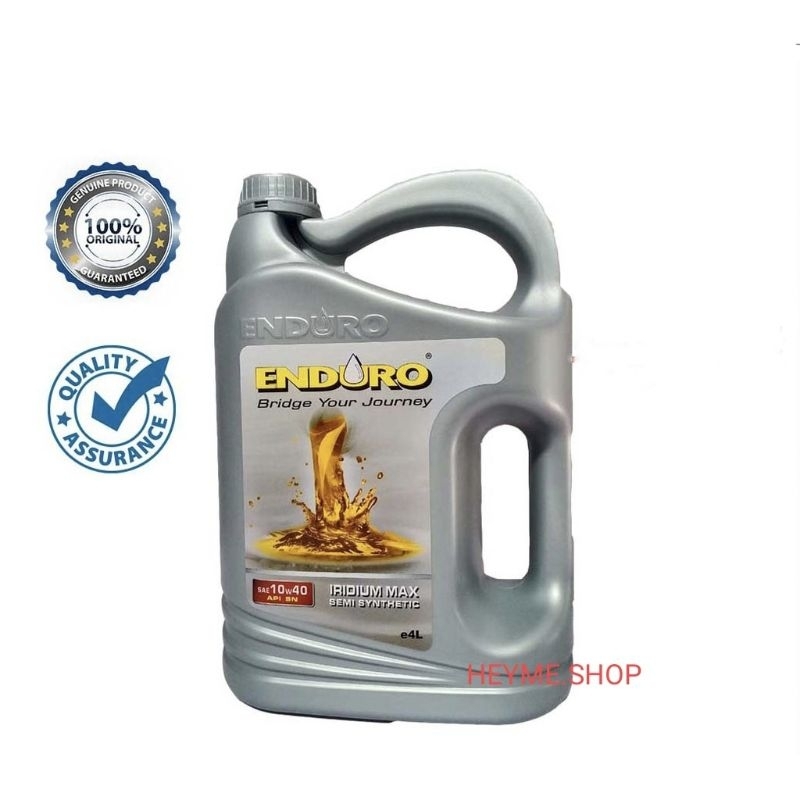 ENDURO 10W-40 SN SEMI SYN ENGINE OIL 4L | Shopee Malaysia