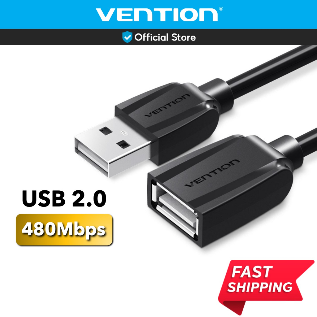 Vention USB 2.0 Extension Cable for Data Transfer Cable Type A Male to ...