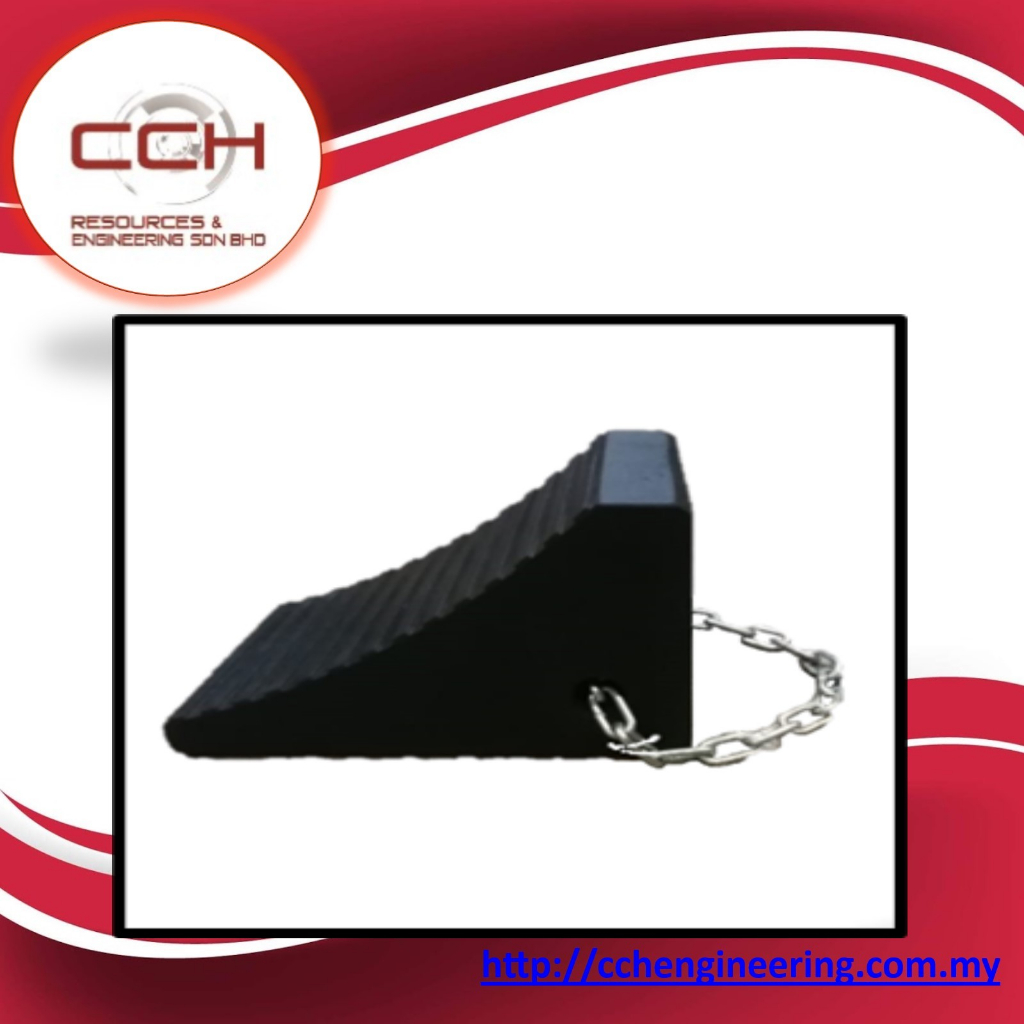 Solid Rubber Truck Wheel Chock C/W Metal Chain Holder - CCH | Shopee ...
