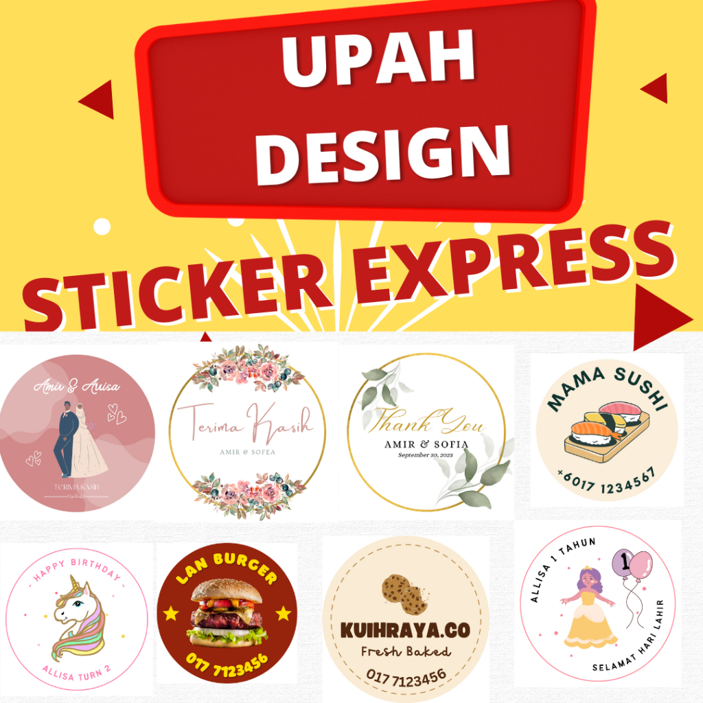 DESIGN STICKER MURAH (STICKER BULAT) | Shopee Malaysia