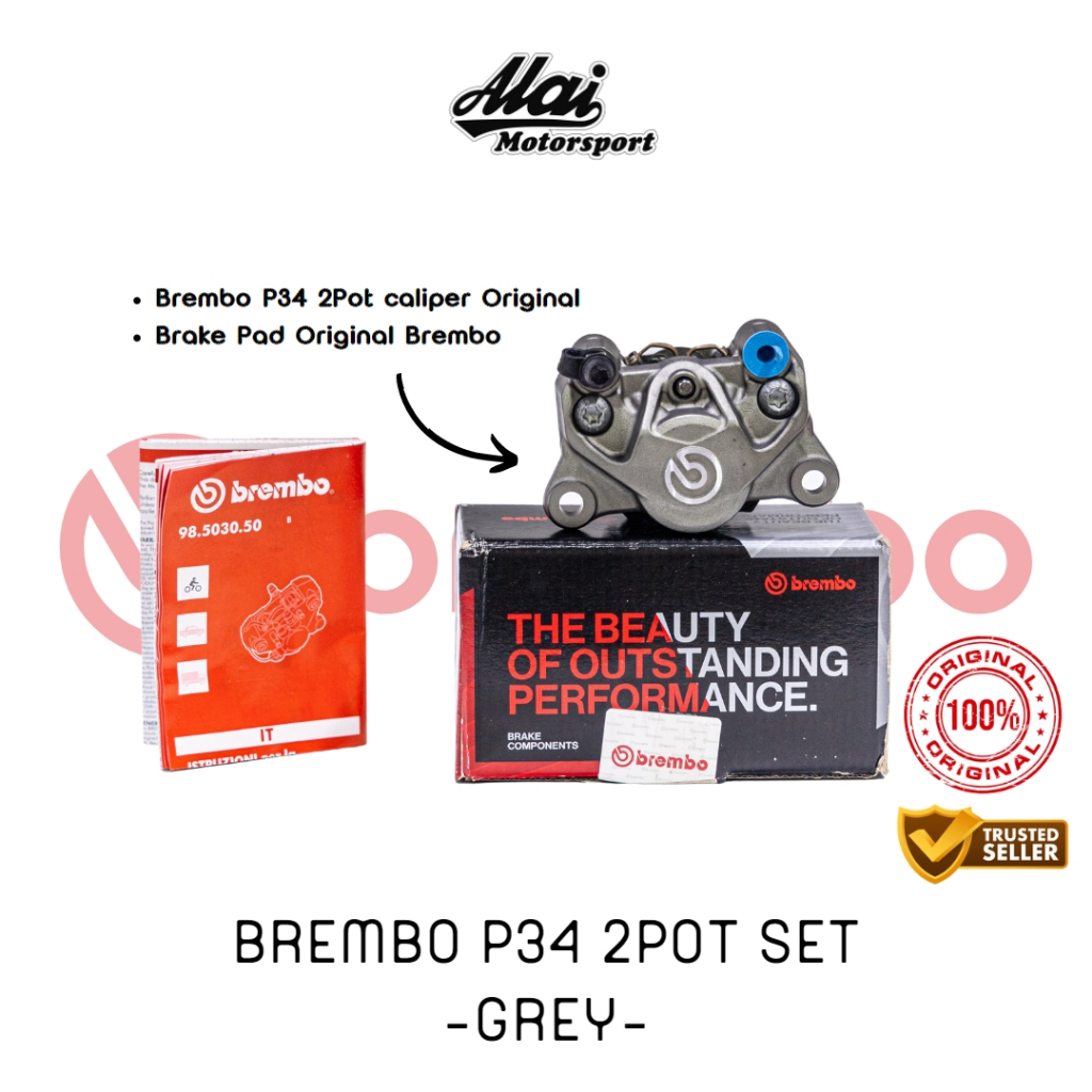Brembo P34 caliper 2pot Original 100% made in Italy | Shopee Malaysia