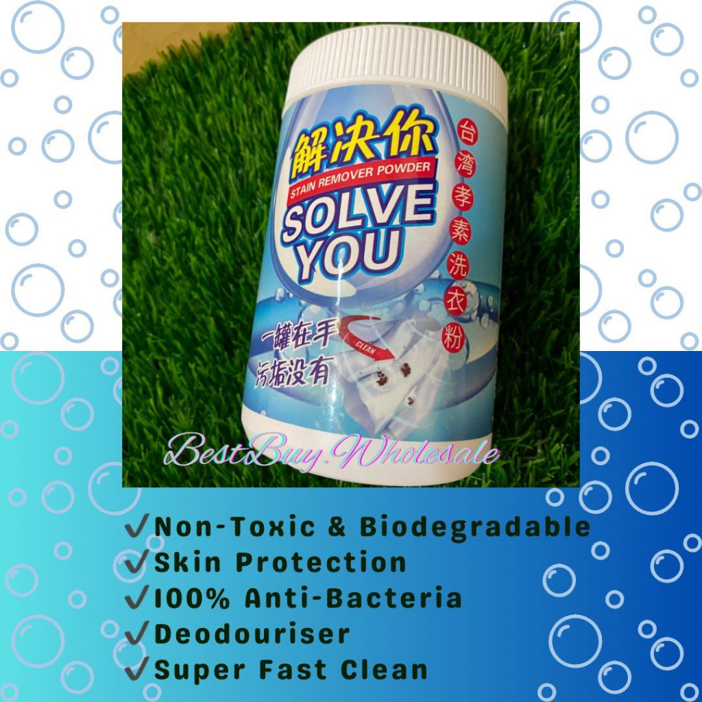 NATURAL & ORGANIC LAUNDRY POWDER DETERGENT SOLVE YOU 550g | Shopee Malaysia