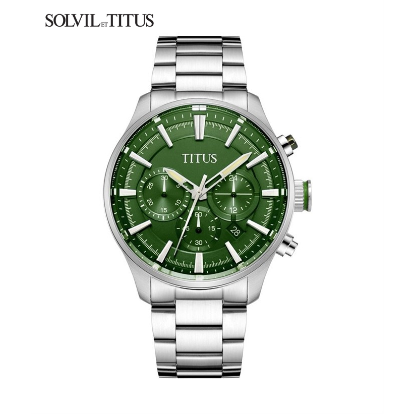 Solvil et Titus W06-03082-017 Men's Quartz Analogue Watch in Green Dial ...