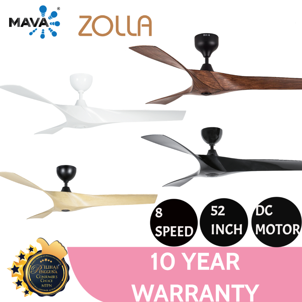 Mava 52" DC ceiling fan zolla with remote control/kipas ceiling/dc fan ...