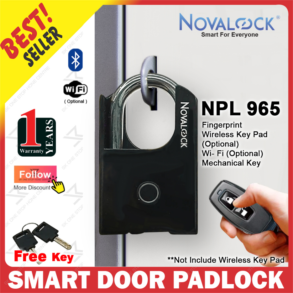 Novalock NPL965 Digital Smart PadLock with Remote Control | Shopee Malaysia