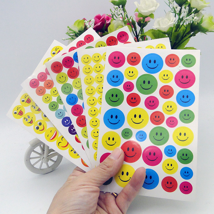 🇲🇾 1 Sheet Children Smile Emoji Stars Cartoon Reward Award Decal Kids ...