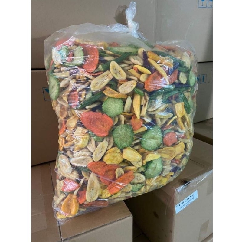 ( READY STOCK 1Kg ) Mix Healthy Fruits & Vegetables Chips (Halal ...