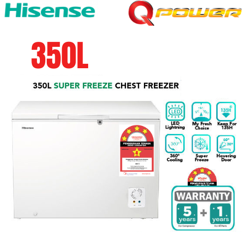 {SEDA @NUR ) Hisense Chest Freezer NEW MODEL Gross 350 Liter (8 IN 1 ...