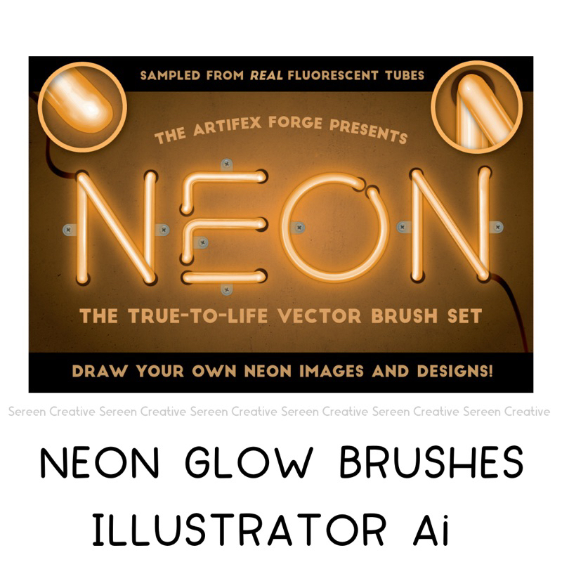 AI09 Neon Glow Effect Brushes for Adobe Illustrator | Shopee Malaysia