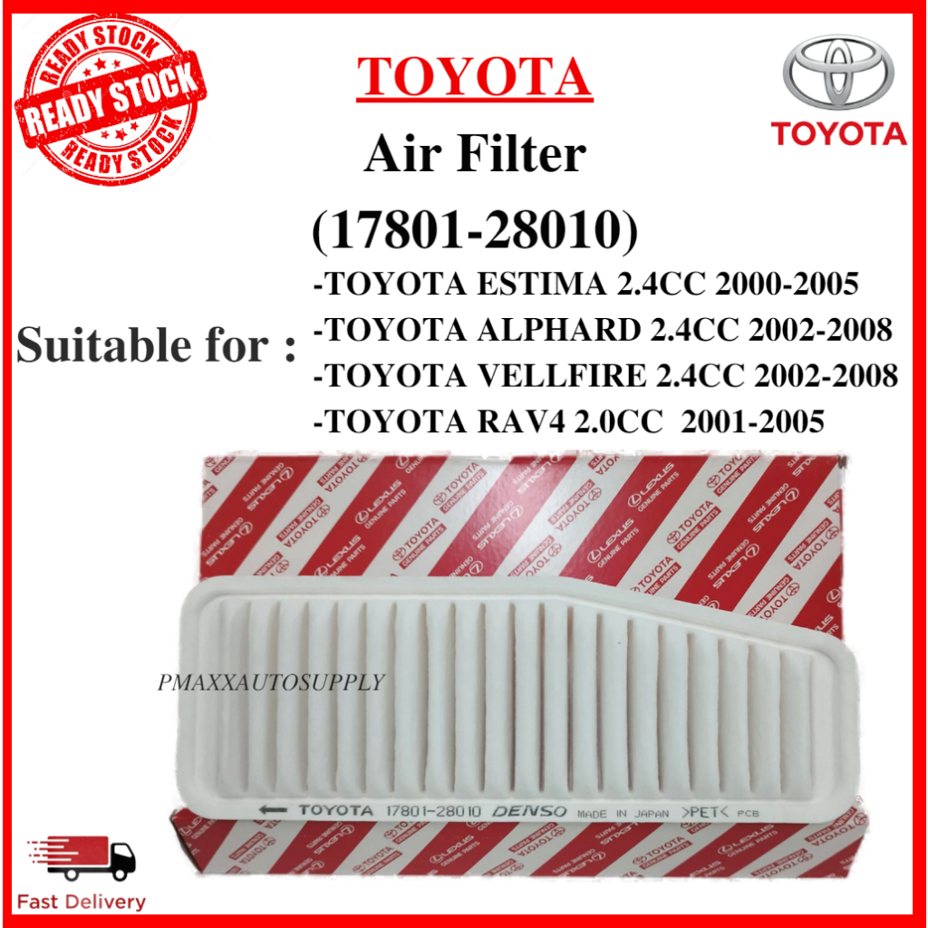 TOYOTA Air Filter 17801-28010-Toyota Estima 2.4 2000-2005 ACR30/ALPHARD ...